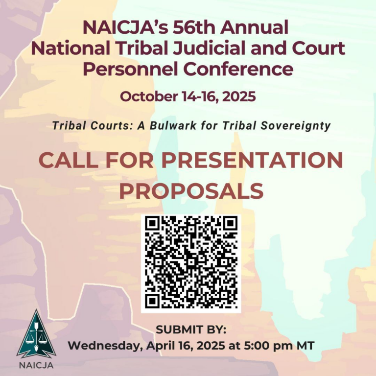 Save the Date for NAICJA’s 56th Annual National Tribal Judicial and ...